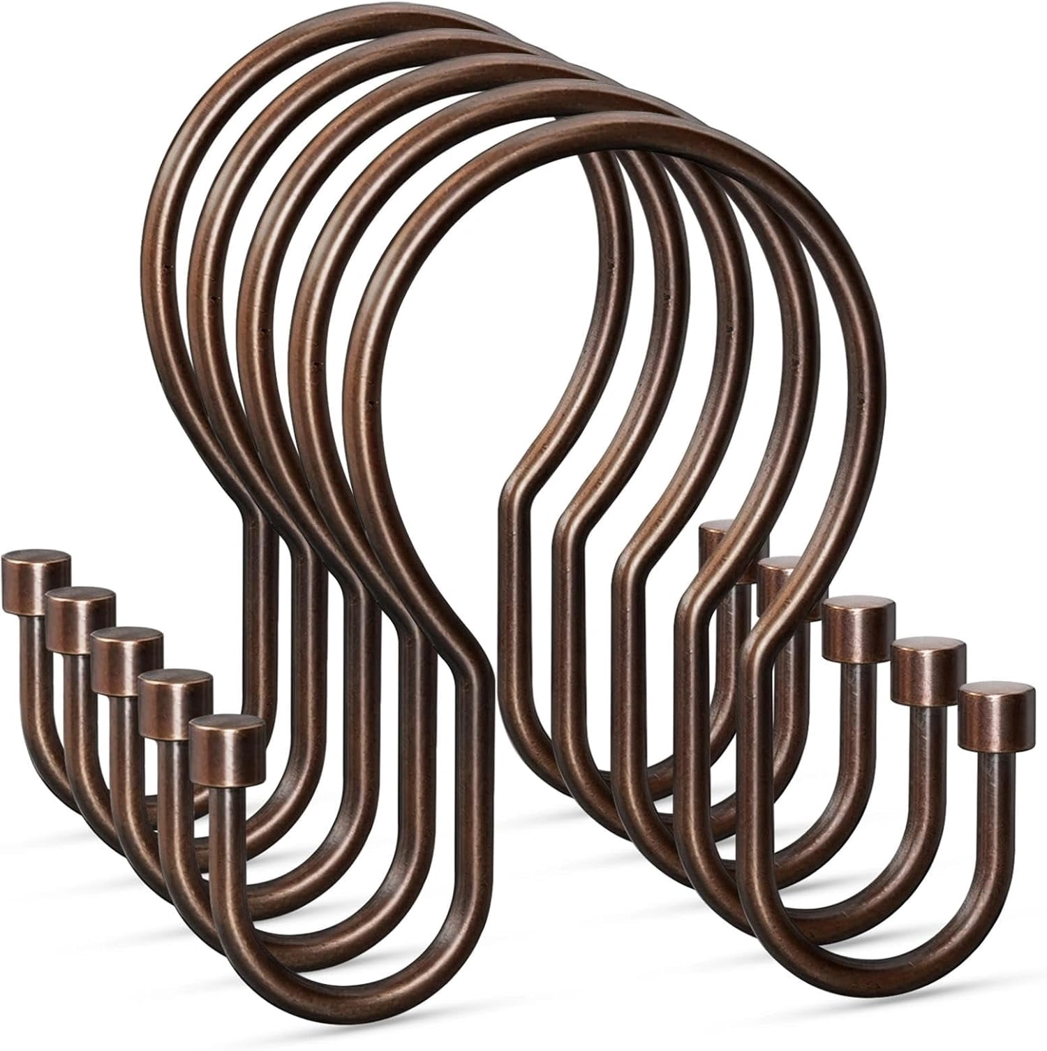 24 Pack Shower Curtain Hooks, Simple Shower Curtain Rings, Sturdy ...