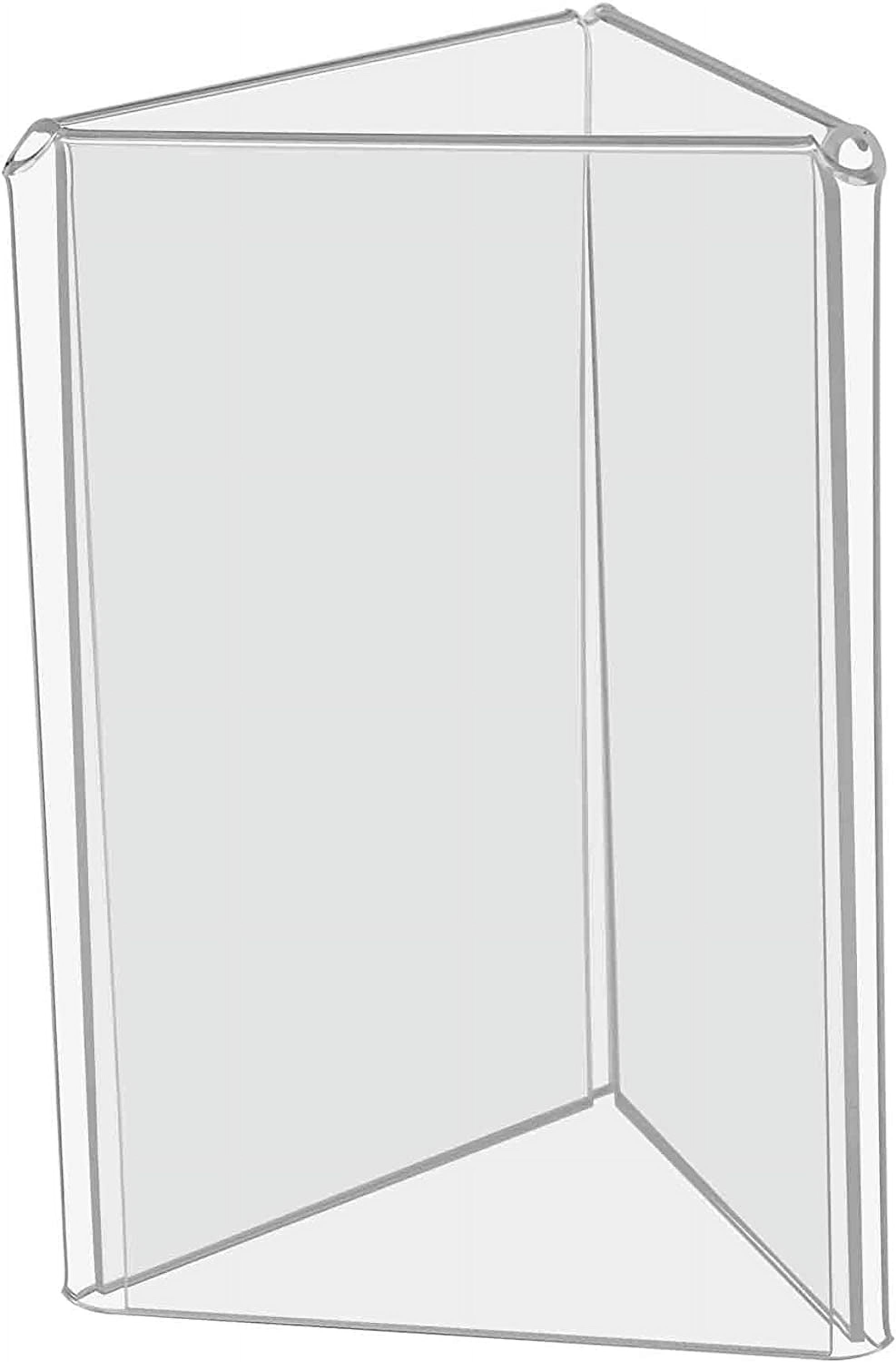 24 Pack Sign Holder 4 x 6 Inch 3 Sided Display Clear Acrylic Restaurant ...
