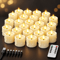 24 Pack Small Rechargeableless Candles With Remote Timer - Walmart.com