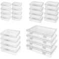 24 Pieces Mixed Sizes Rectangular Small Storage Bins with Lids ...