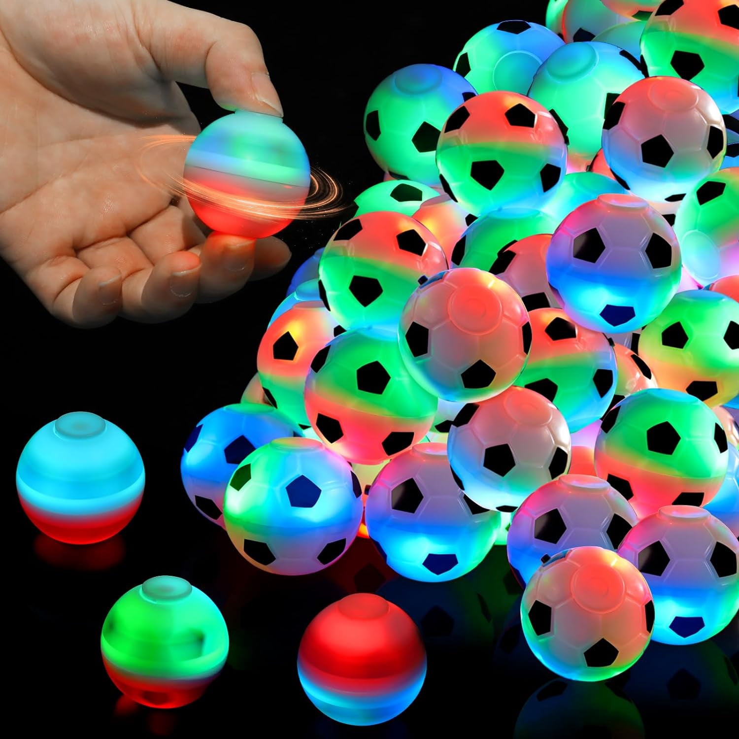 24 Pack Soccer Party Favors Light Up Soccer Ball Fidget Spinners Party ...
