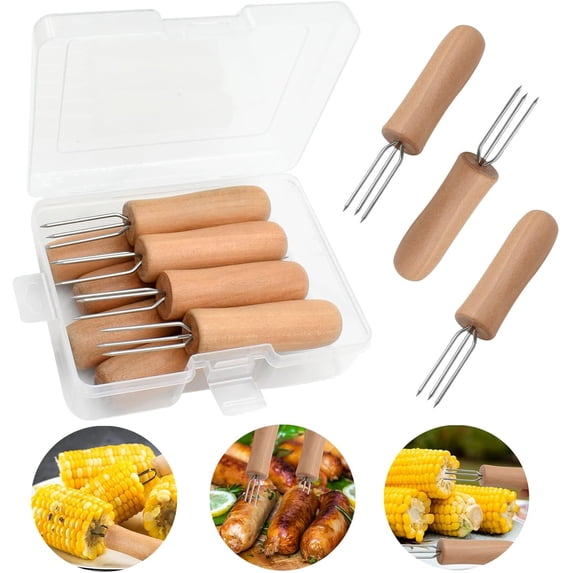 24 Pack Stainless Steel Corn Holders - Corn on the Grill & Cob Skewers ...