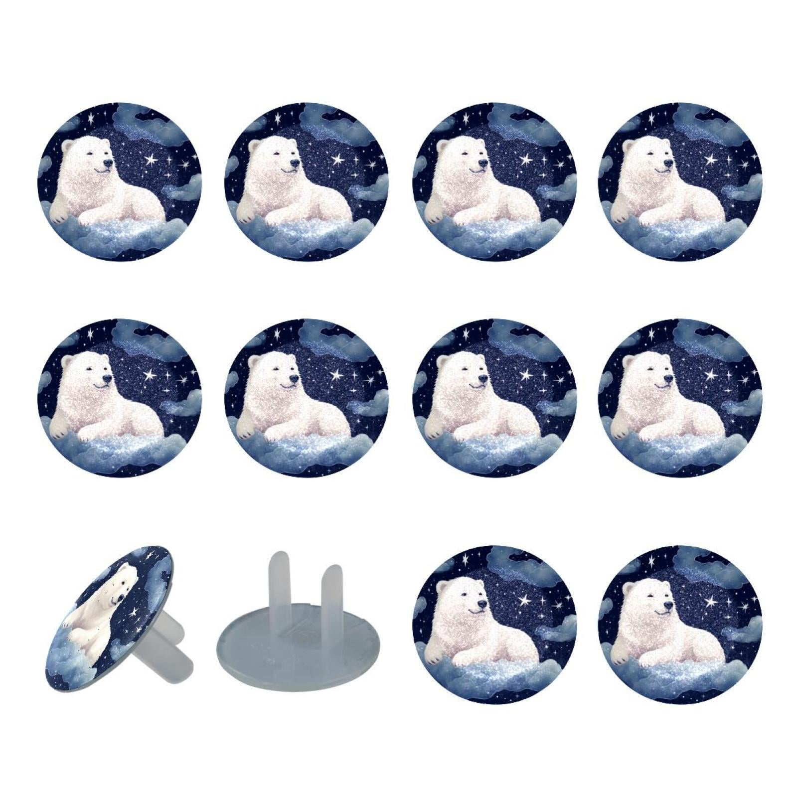 24 Pack Starry Polar Bear Outlet Covers Baby Proofing, Child Safety ...