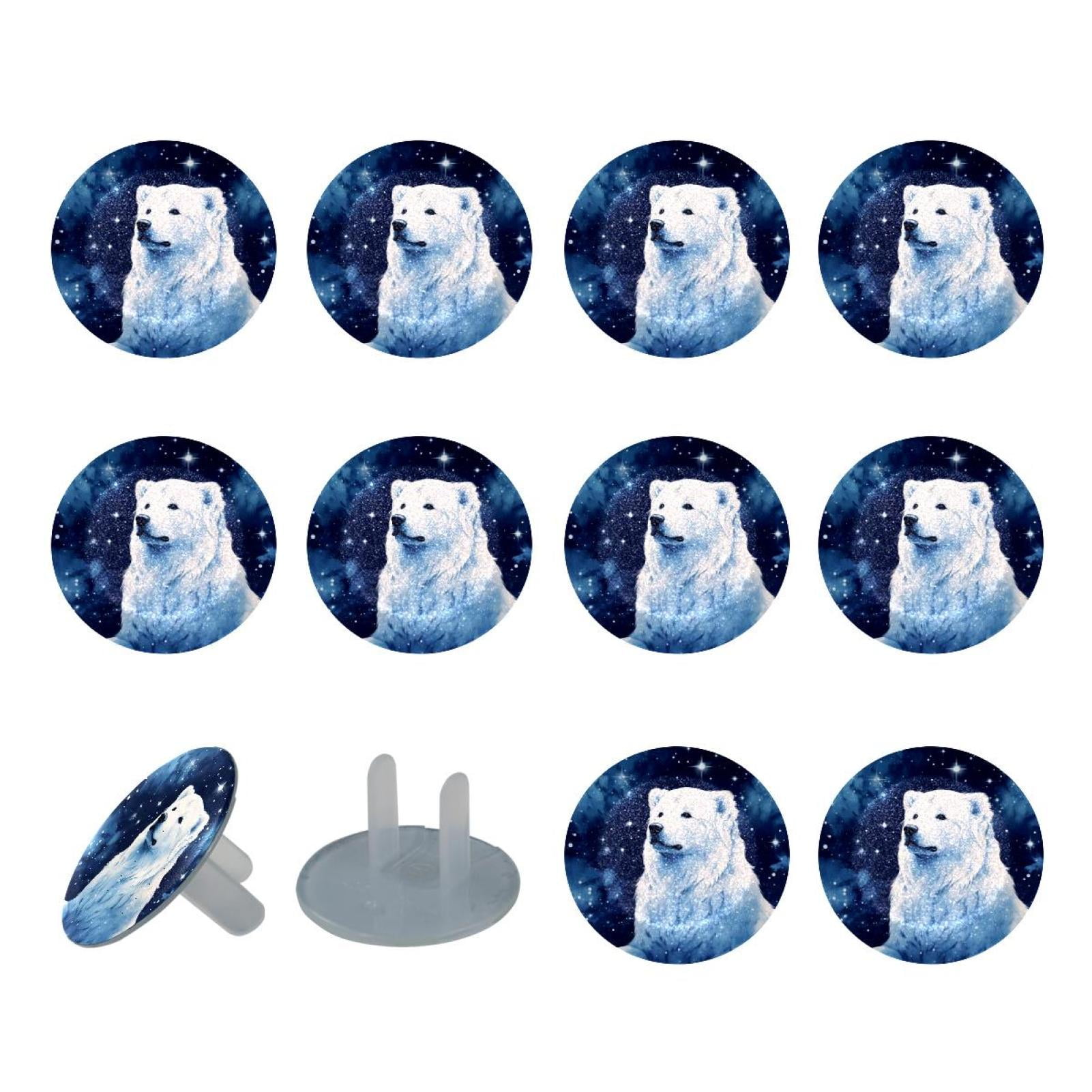 24 Pack Starry Polar Bear Outlet Covers Baby Proofing, Child Safety ...