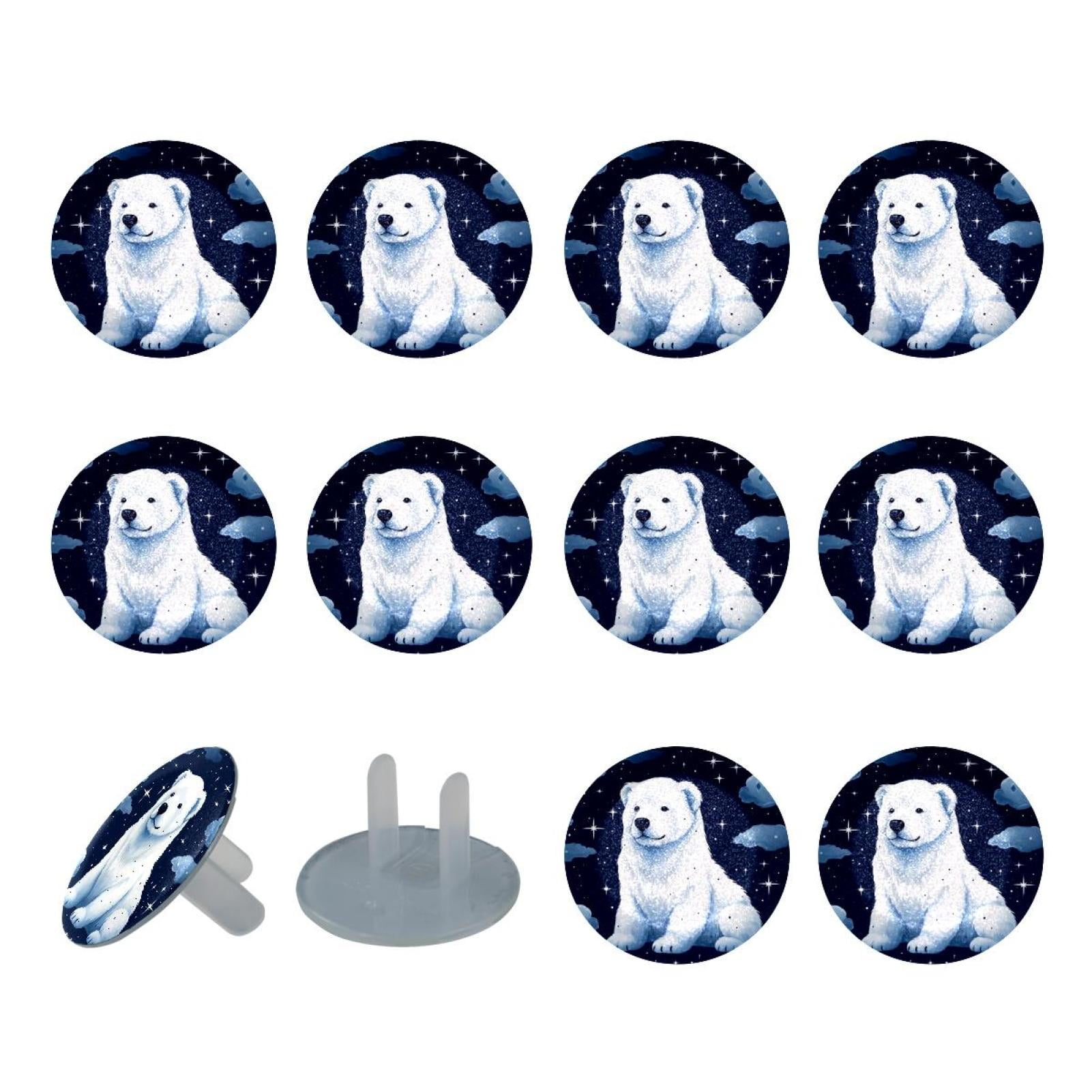 24 Pack Starry Polar Bear Outlet Covers Baby Proofing, Child Safety ...