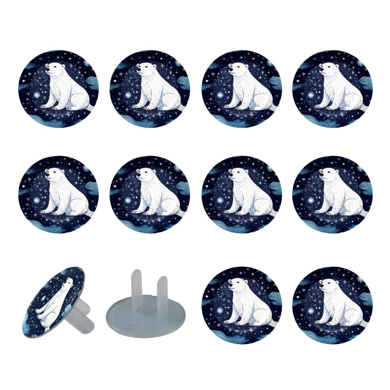 24 Pack Starry Polar Bear Outlet Covers Baby Proofing, Child Safety ...