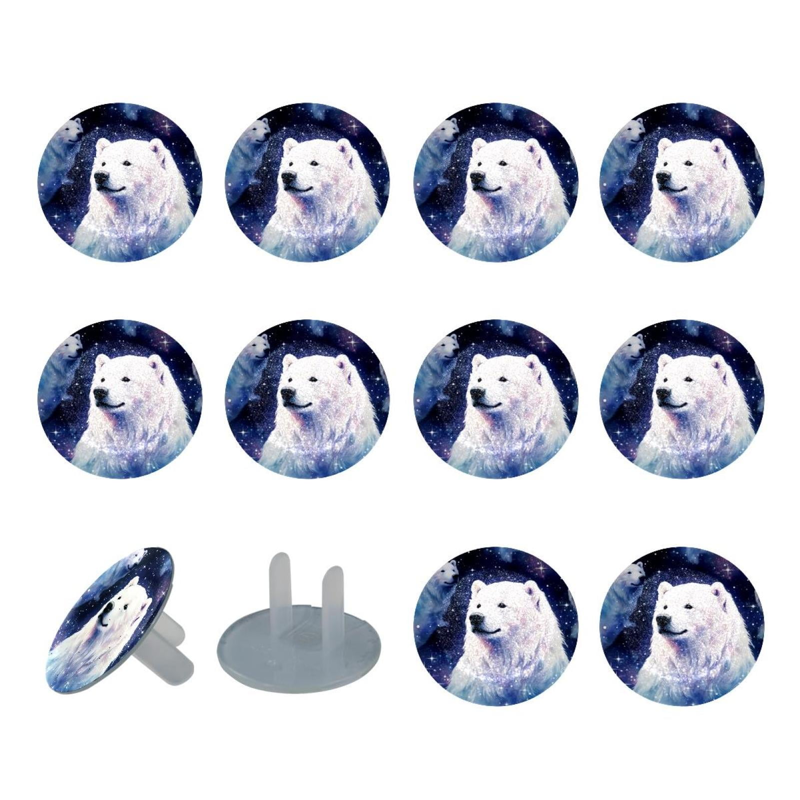 24 Pack Starry Polar Bear Outlet Covers Baby Proofing, Child Safety ...
