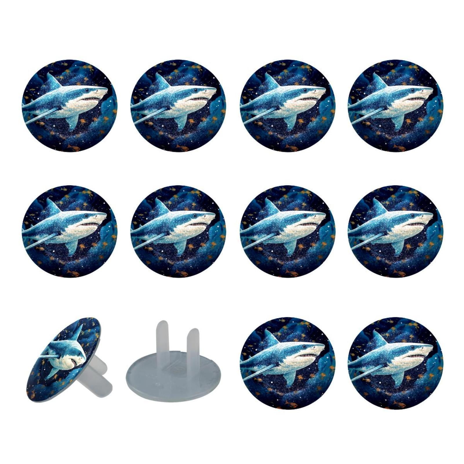 24 Pack Starry Sky Shark Outlet Covers Baby Proofing, Child Safety Plug ...