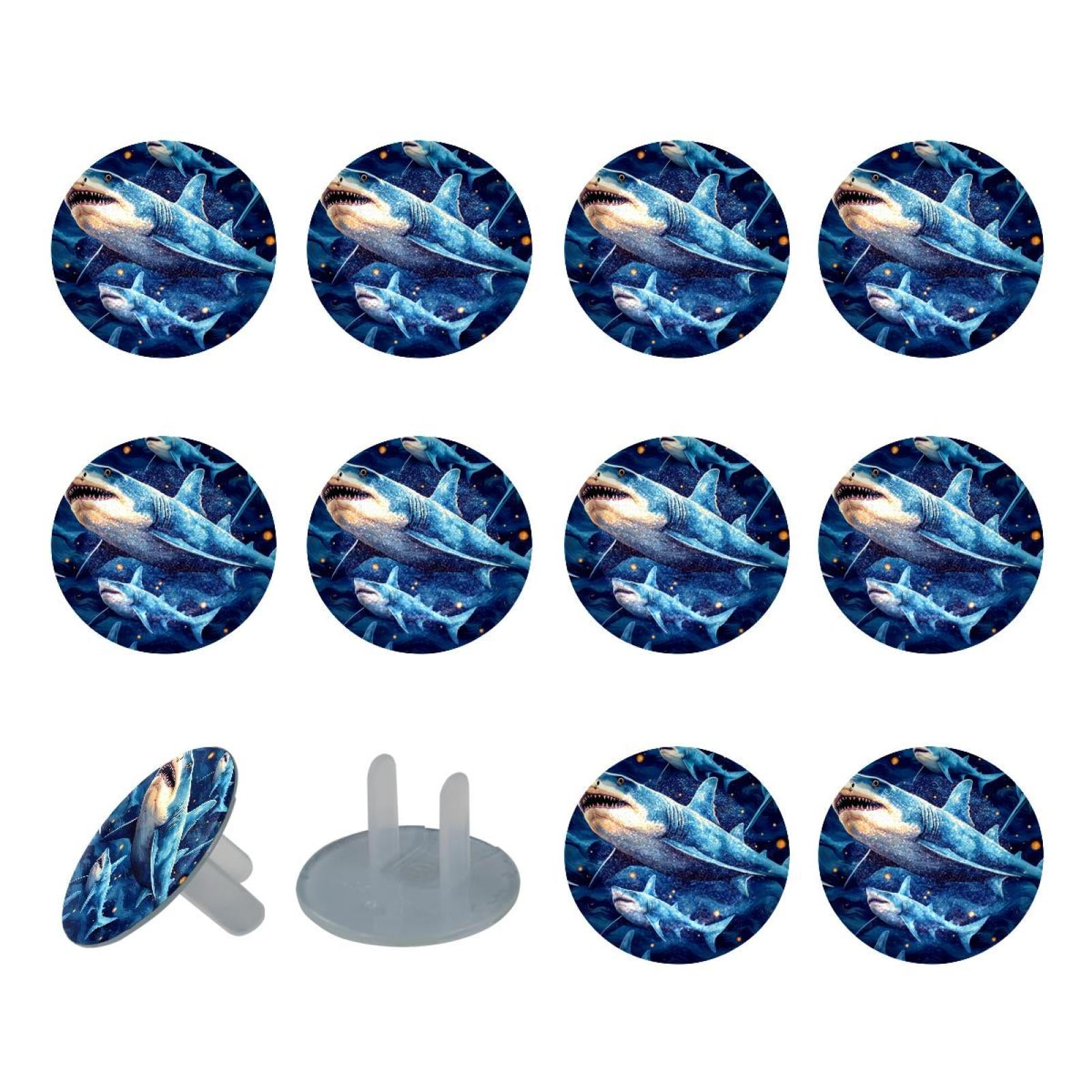 24 Pack Starry Sky Shark Outlet Covers Baby Proofing Socket Protectors ...