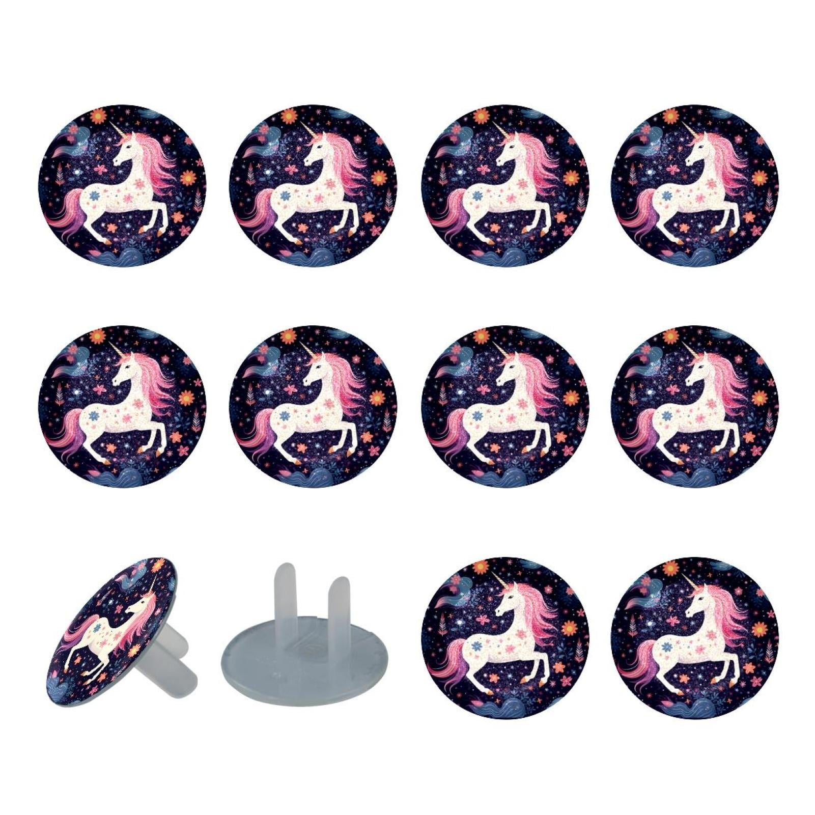 24 Pack Starry Unicorn Outlet Covers Baby Proofing, Child Safety Plug ...