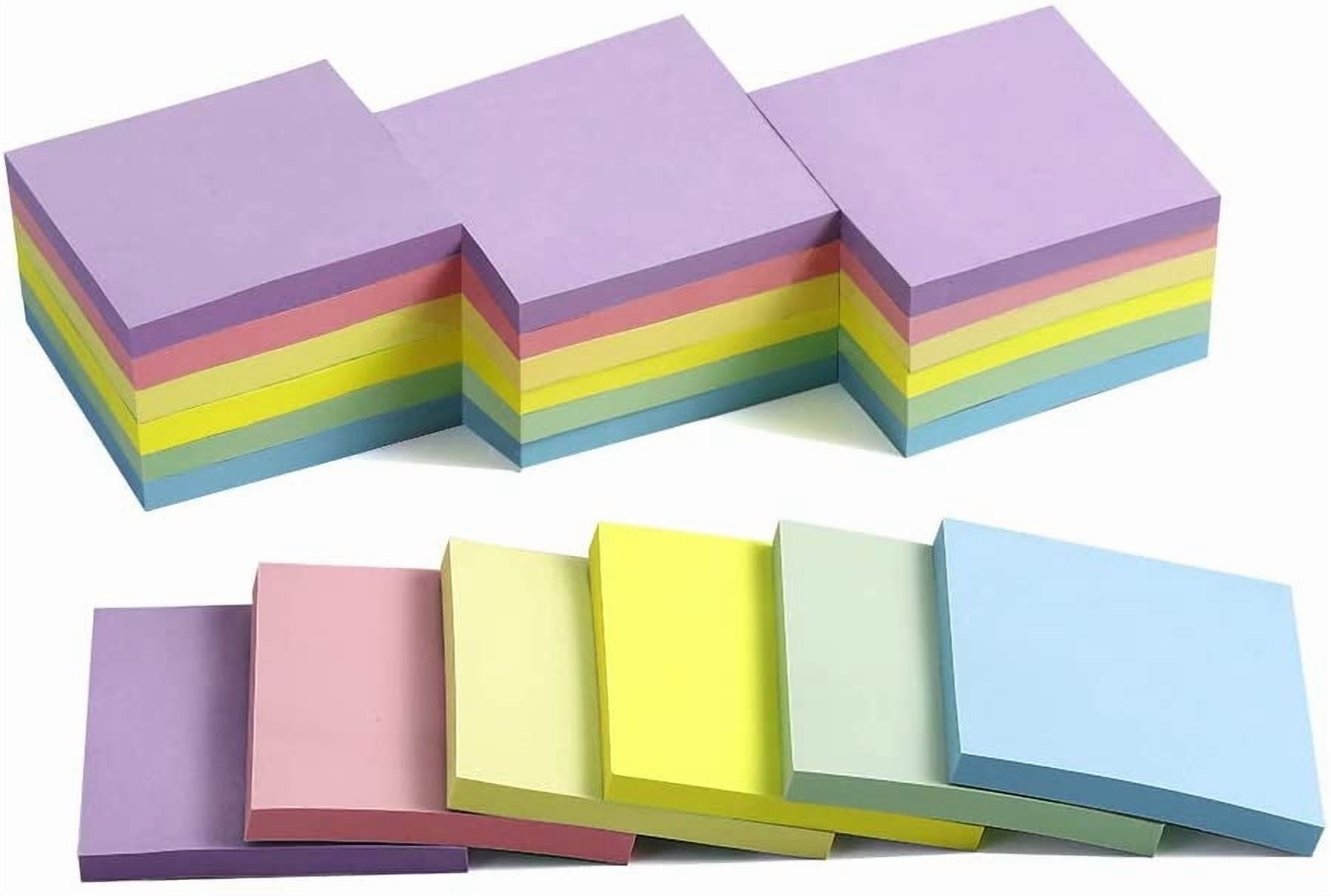 (24 Pack) Sticky Notes 3x3 in Pastel Stickies Super Sticking Power Memo ...