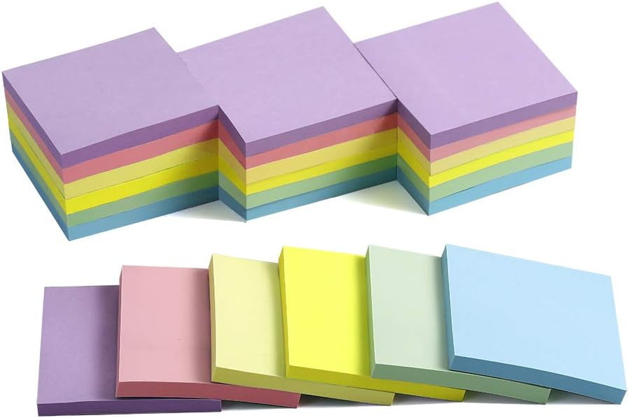 (24 Pack) Sticky Notes 3x3 in Post Bright Stickies Colorful Super ...