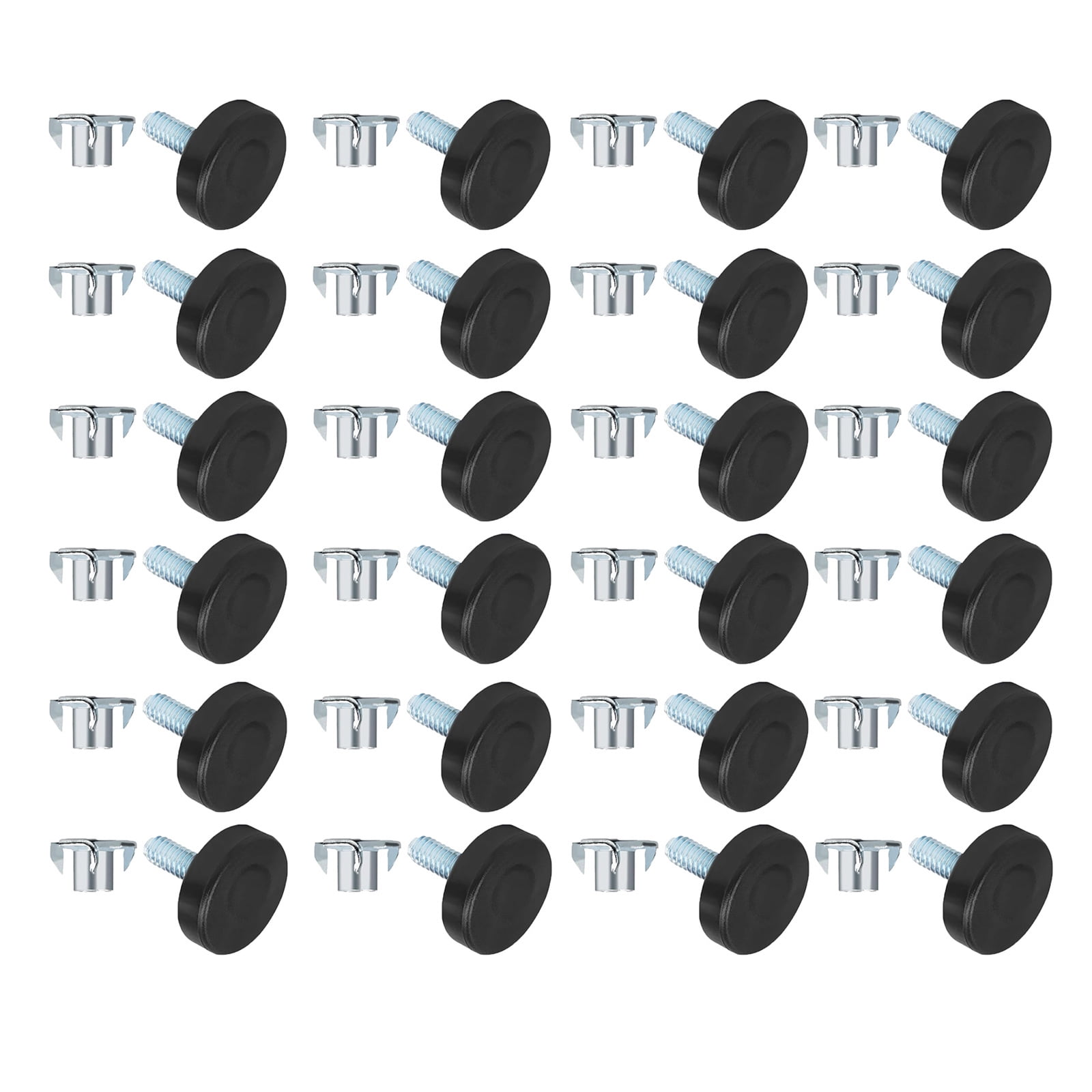 24 Pack Sturdy M6Threaded Adjustable Leg Levelers Furniture Feets ...