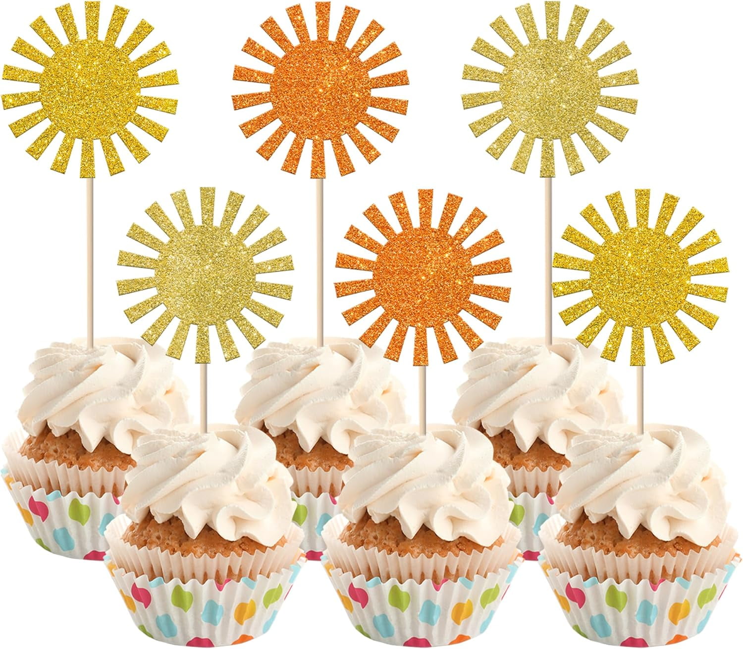 24 Pack Sun Cupcake Toppers Sunshine Cupcake Toppers Sunshine Party ...