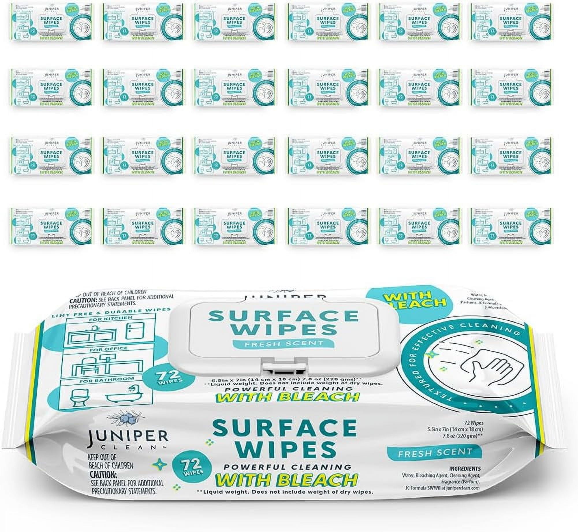 24 Pack Surface Cleaning Wipes with Bleach, All-Purpose Cleaner for ...