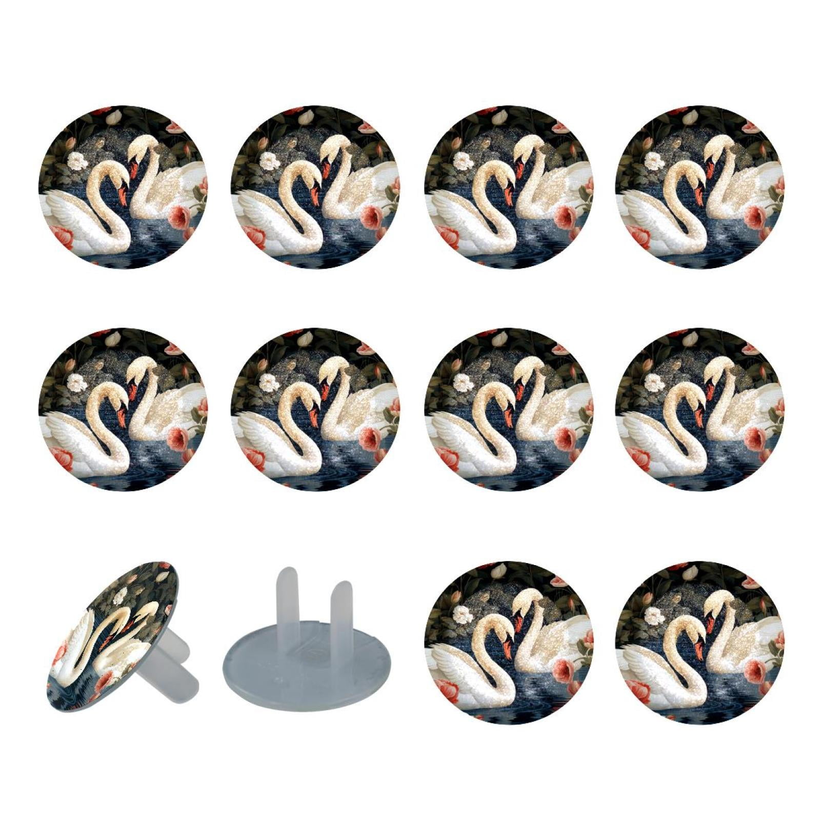 24 Pack Swan Outlet Covers Baby Proofing, Child Safety Plug Covers for ...