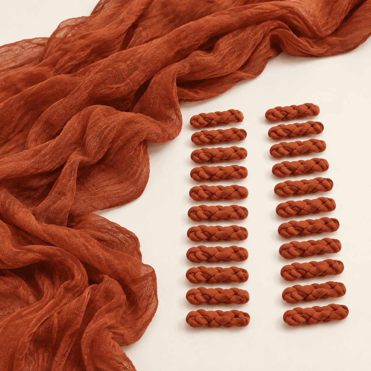 24 Pack Terracotta Cheesecloth Table Runner, 35x120 Inch Semi Sheer ...