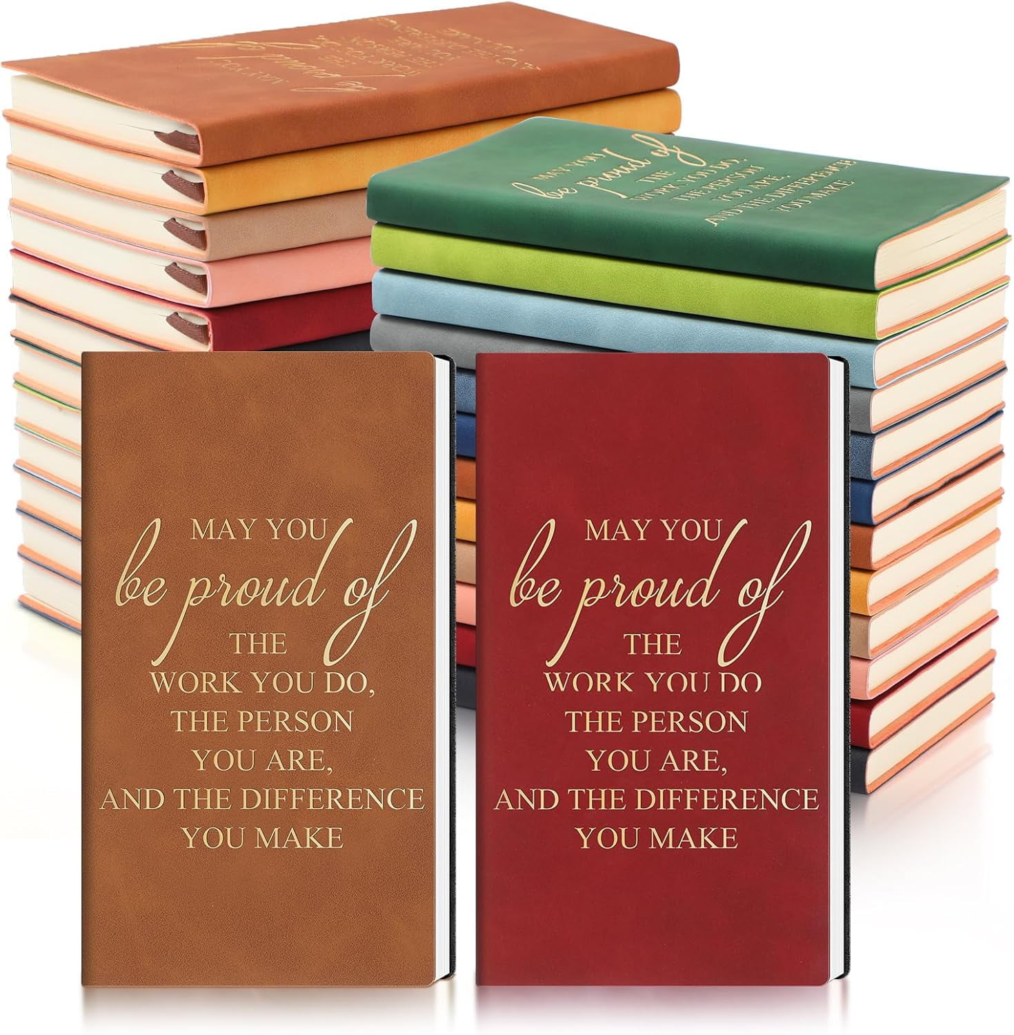 24 Pack Thank You Gifts A6 Leather Journal Bulk May You Be Proud of The ...