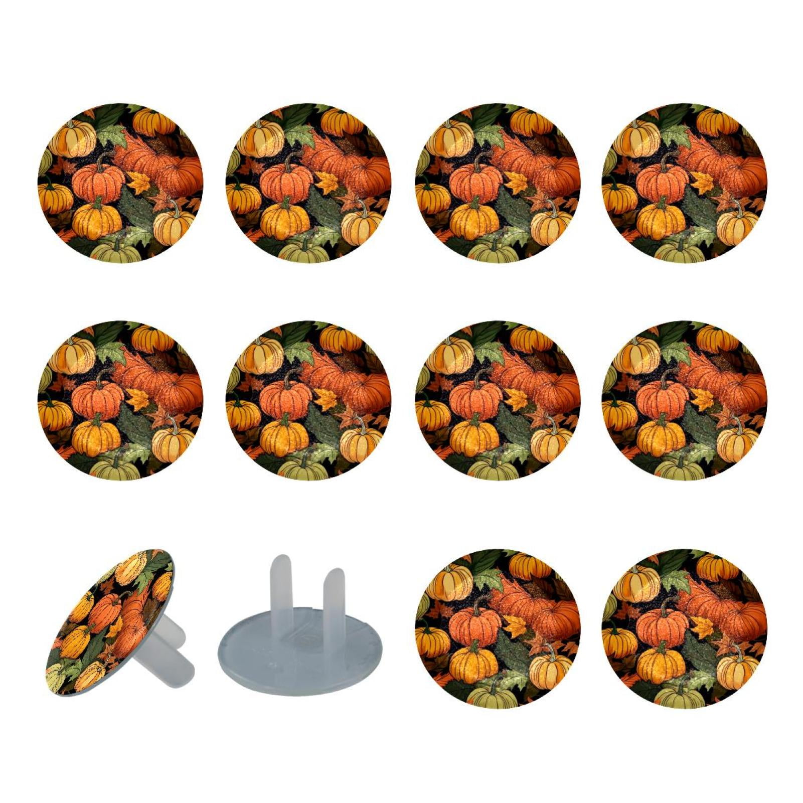 24 Pack Thanksgiving Pumpkin Outlet Covers Baby Proofing | Secure ...