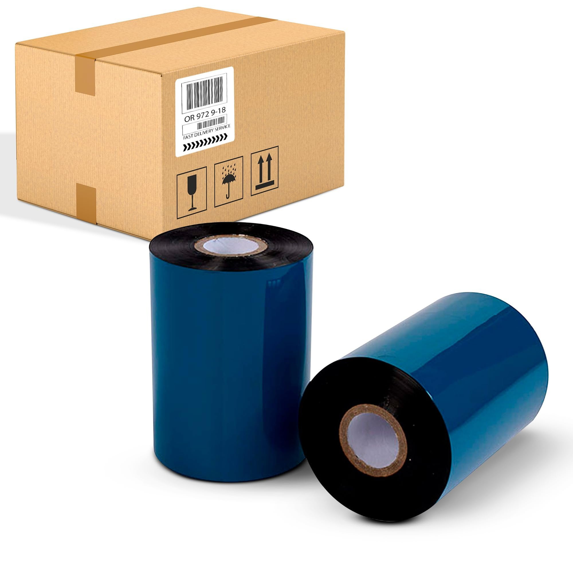 24 Pack Thermal Wax Ribbon 4.00" X 1476' with 1" Core. Ribbons for ...