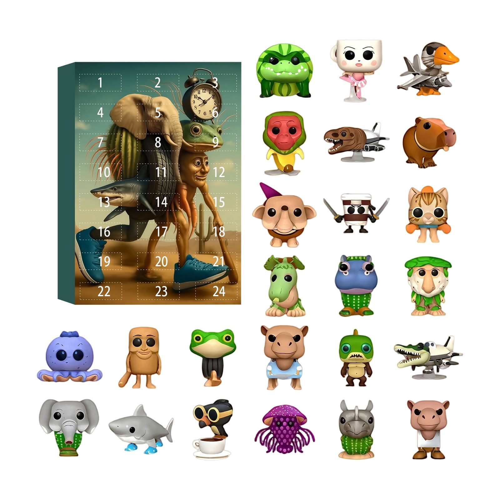 24 Pack Tralalalero Tralalala Toys Brainrot Figure Toys Tung Tung Tung ...