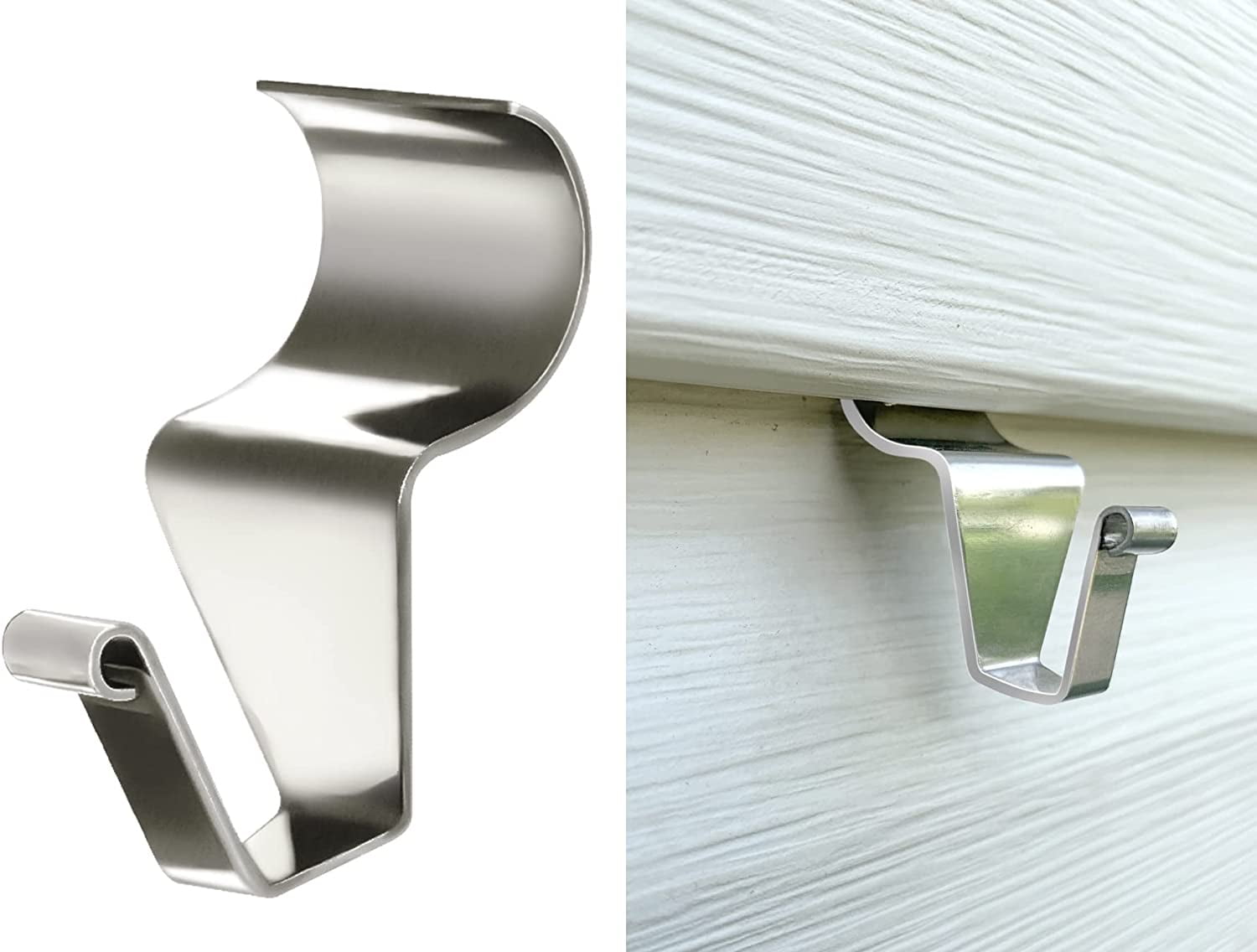 24-Pack Vinyl Siding Hooks Hanger, Heavy Duty Stainless Steel No-Hole ...