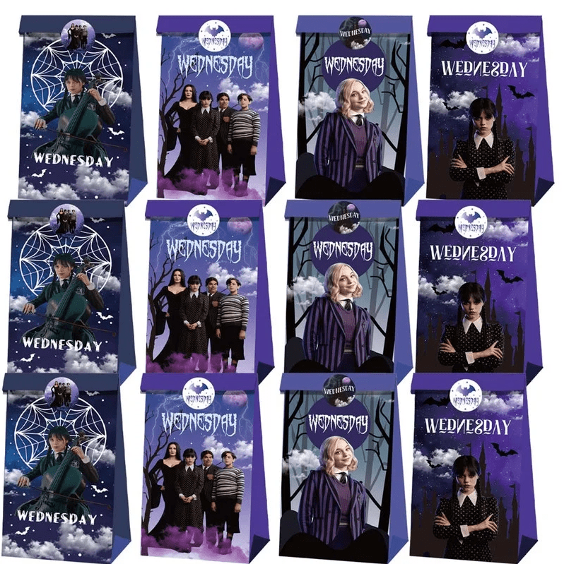 24 Pack Wednesday Addams & Enid Sinclair Goodie Bags Party Favor Candy ...