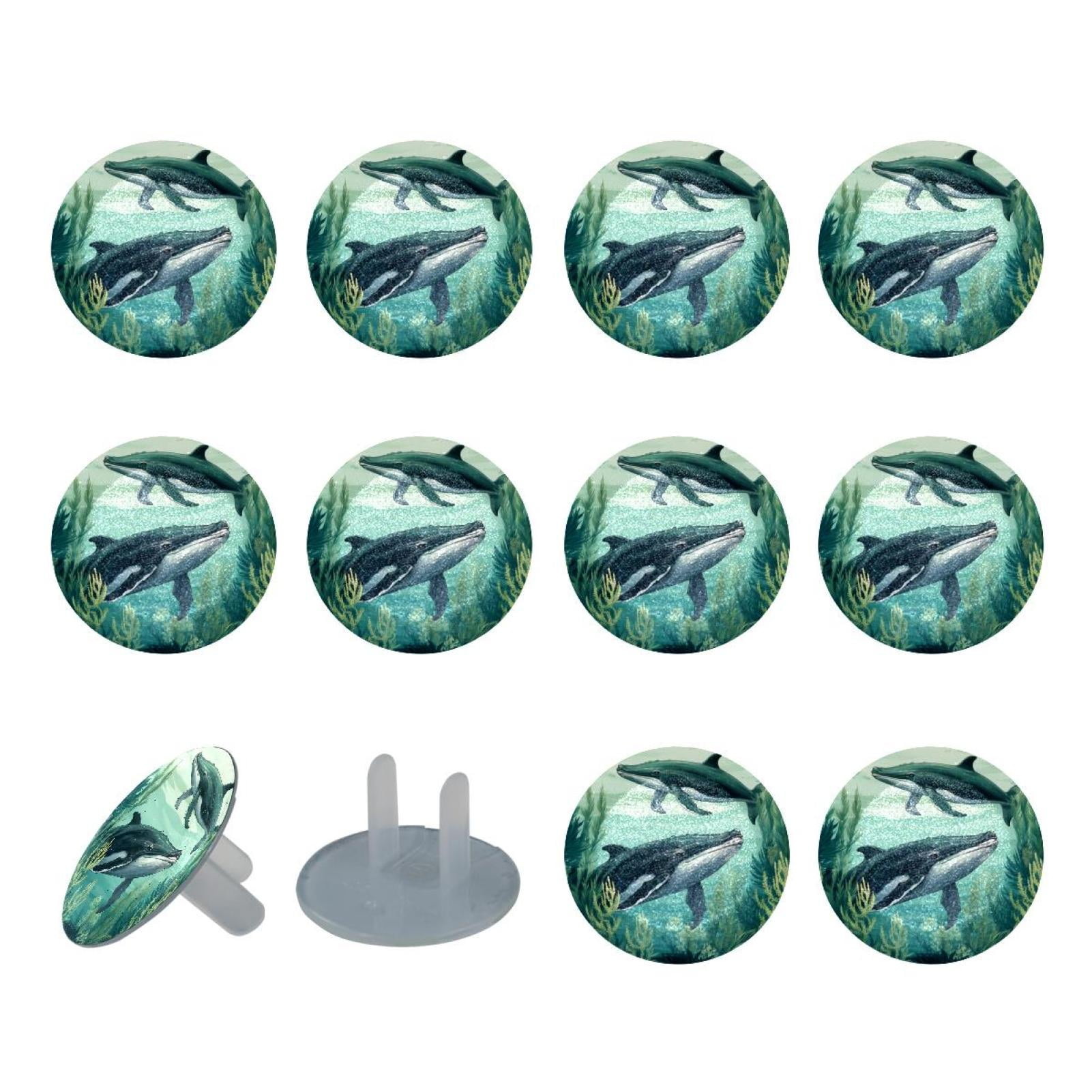 24 Pack Whale Outlet Covers Baby Proofing, Child Safety Plug Covers for ...