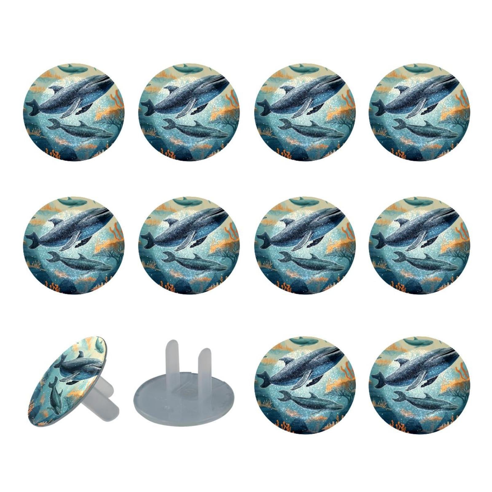 24 Pack Whale Outlet Covers Baby Proofing | Secure Electric Plug ...