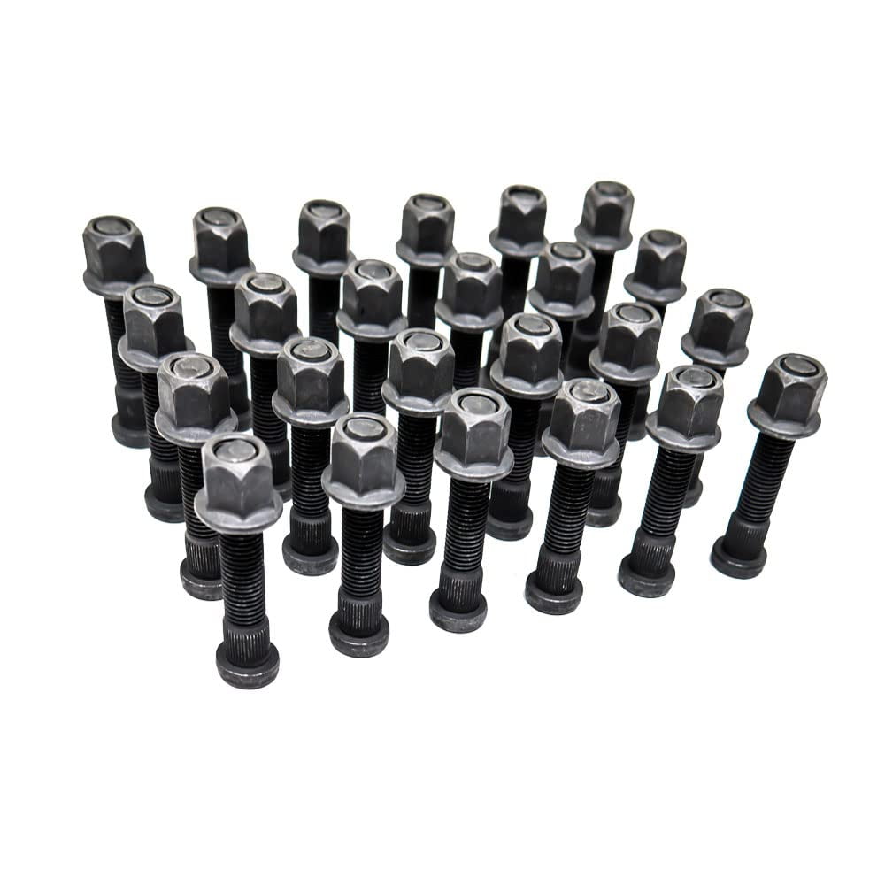 24 Pack, Wheel Stud And Nut 1/2-20x2 1/8 5306-01-417-2467 Rim Bolt ...