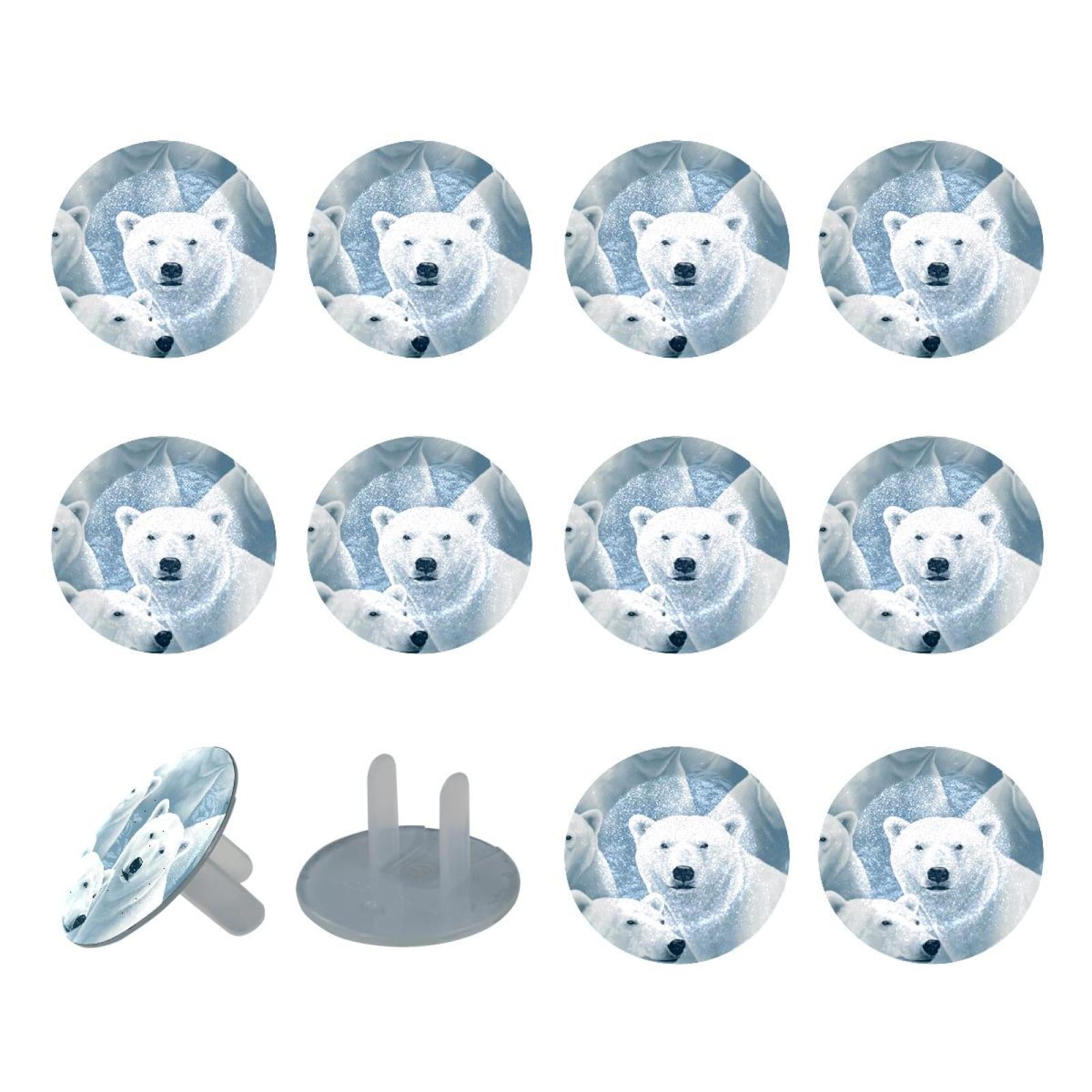 24 Pack White Bear Outlet Covers Baby Proofing, Child Safety Plug ...
