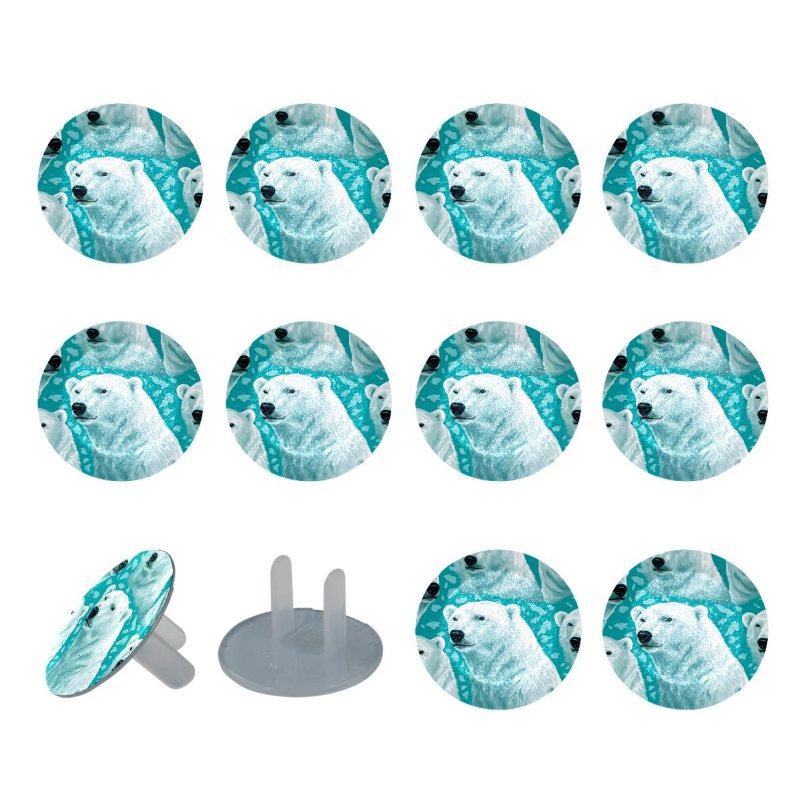 24 Pack White Bear Outlet Covers Baby Proofing, Child Safety Plug ...