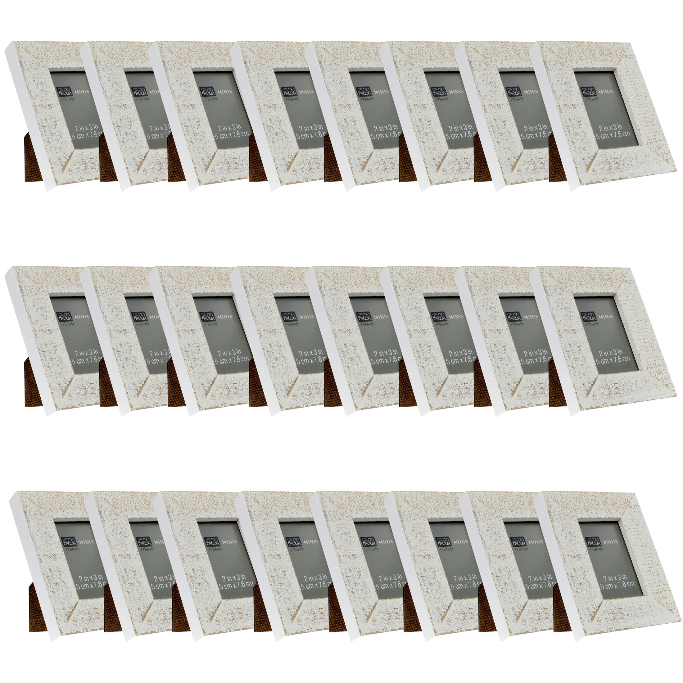 Studio Decor White Distressed Mini Frame, 24 Pack - Walmart.com