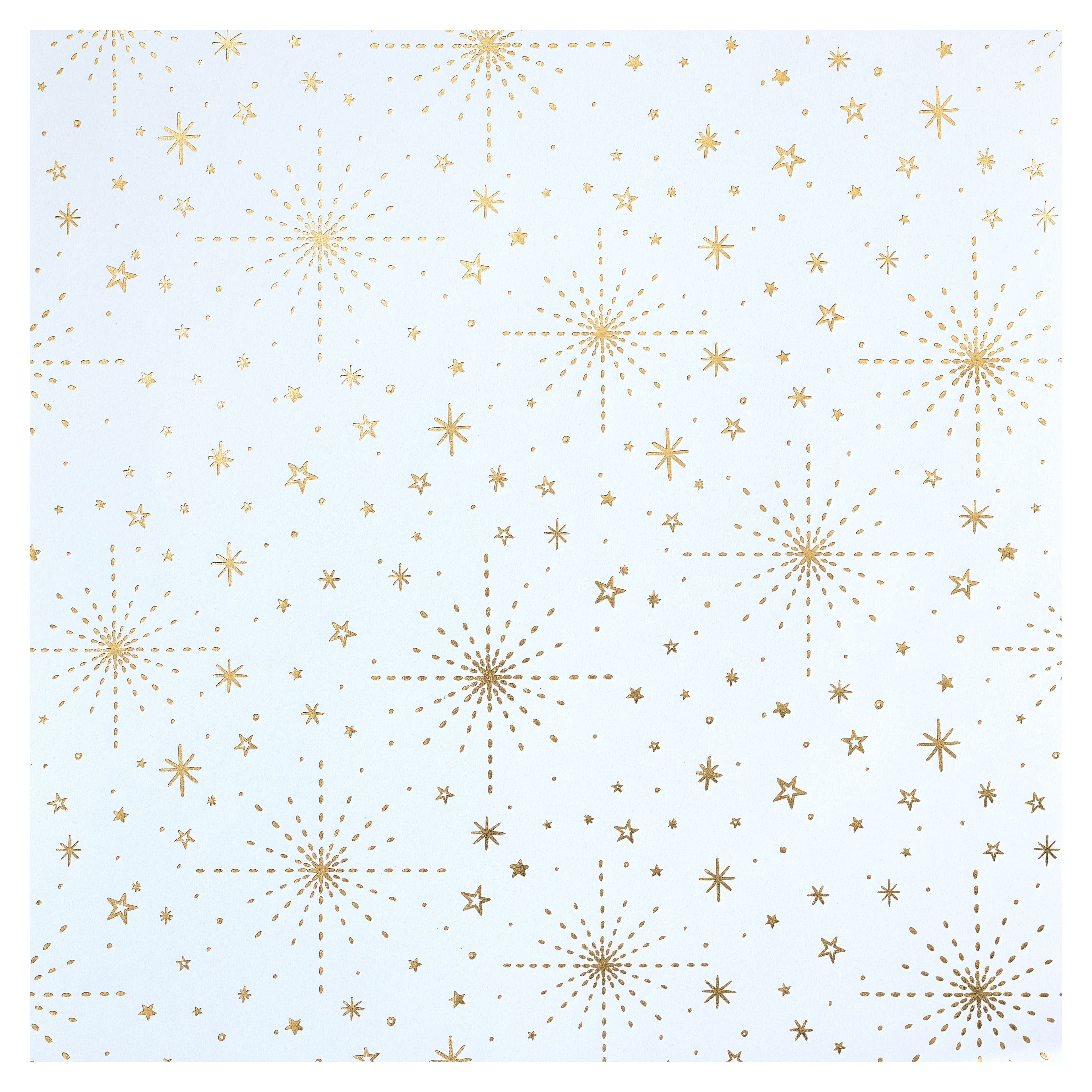 24 Pack: White & Gold Star Cardstock Paper by Recollections™ - 12" x 12 ...
