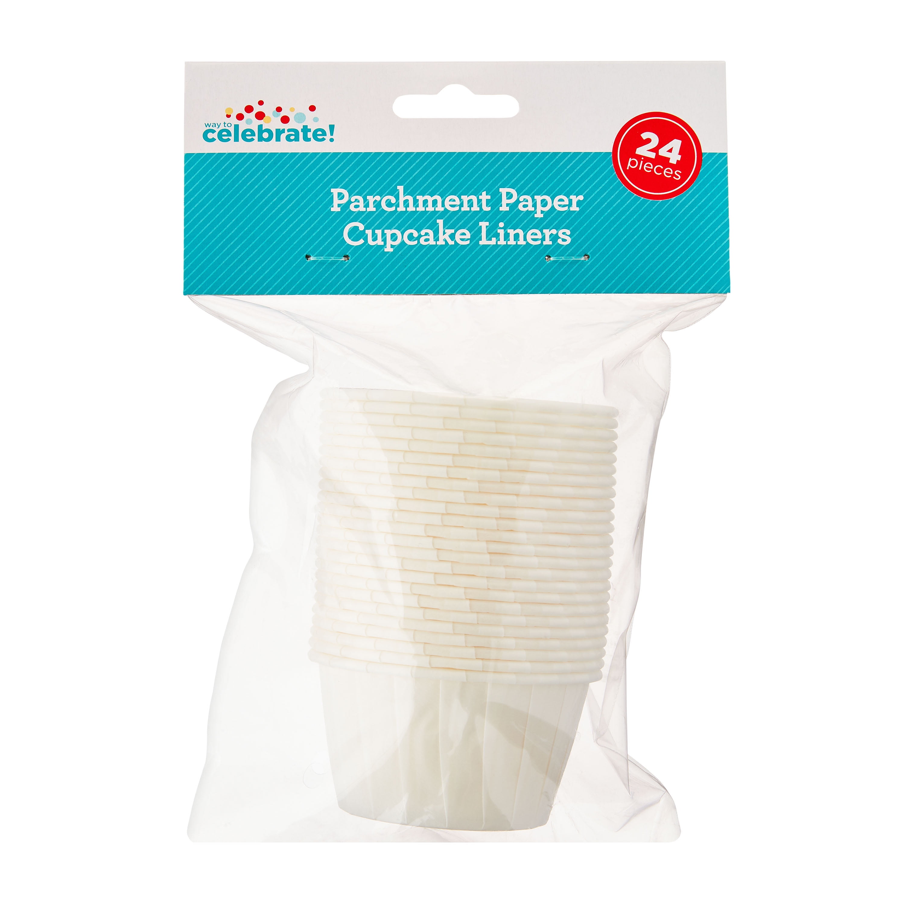 Way To Celebrate White Parchment Paper Cupcake Liners, 24 Count ...