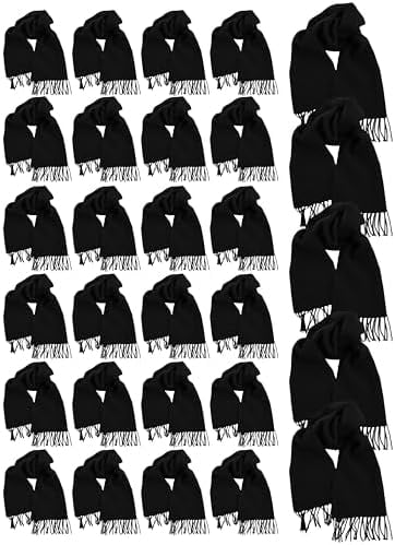 24 Pack Winter Scarves, Warm Winter Fleece Scarf Bulk Wholesale ...