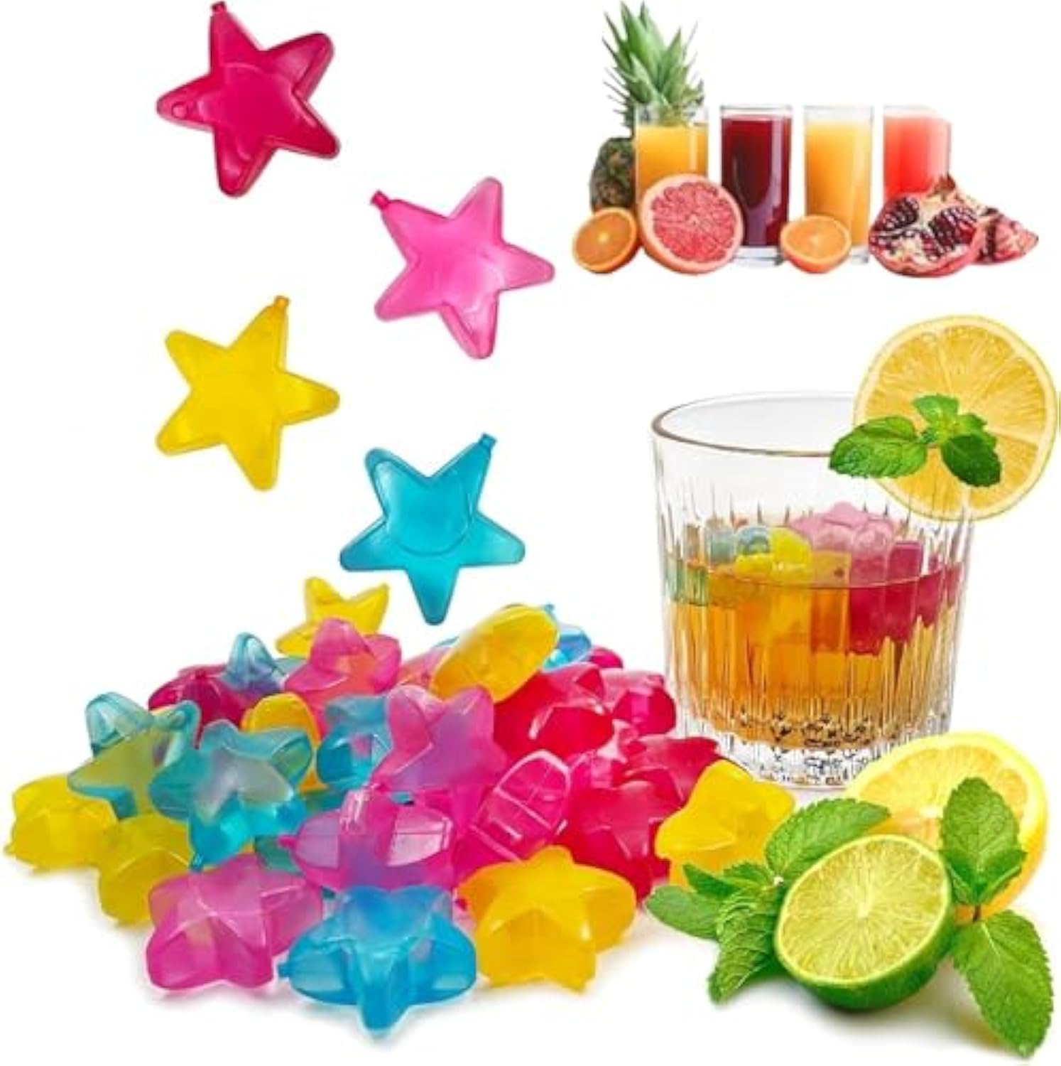 24 Pack Zero Ice Cubes, Zero Ice Reusable Cubes, Washable Non-Melting ...