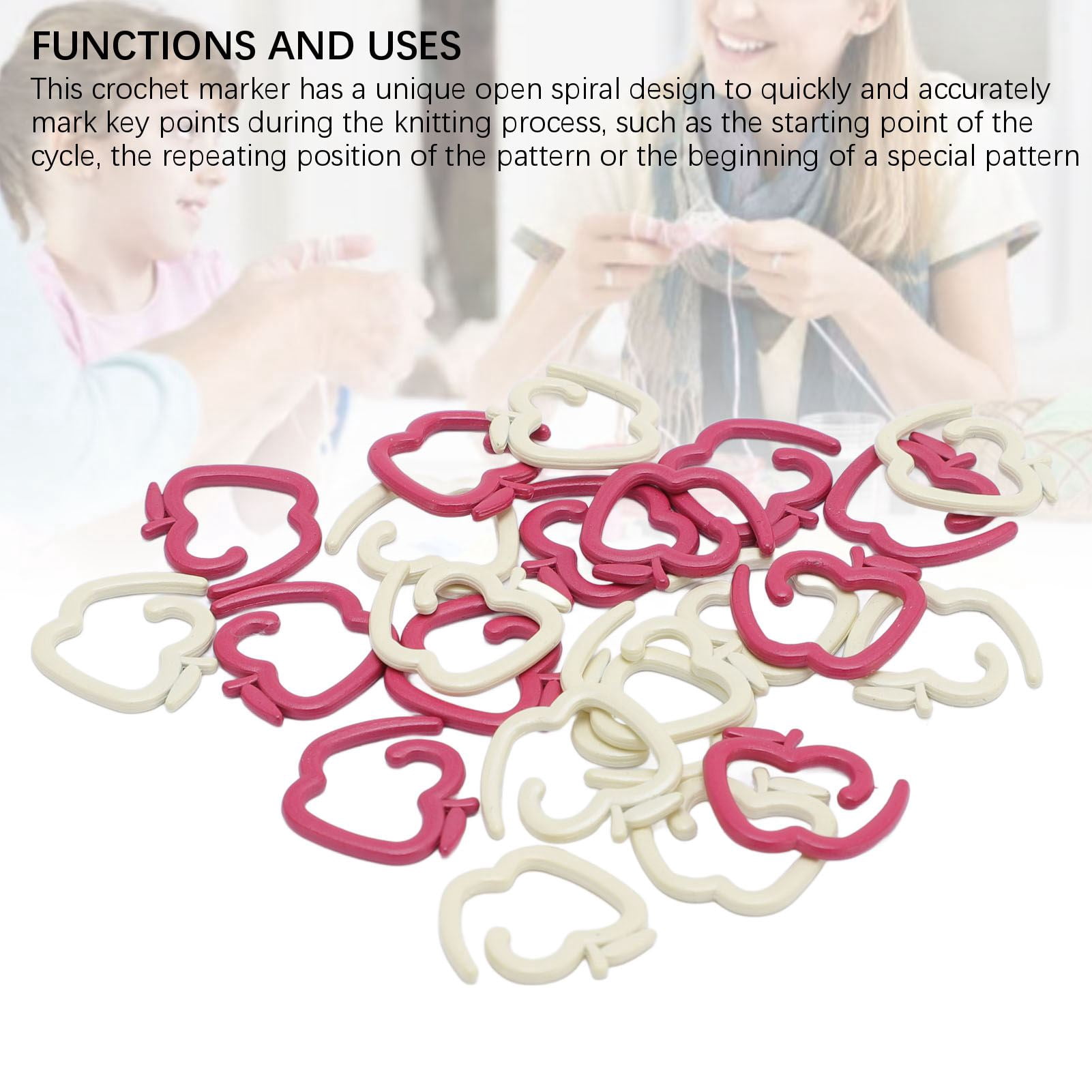 24-Pack Zinc Alloy Crochet Stitch Markers with Colorful Spiral Design ...