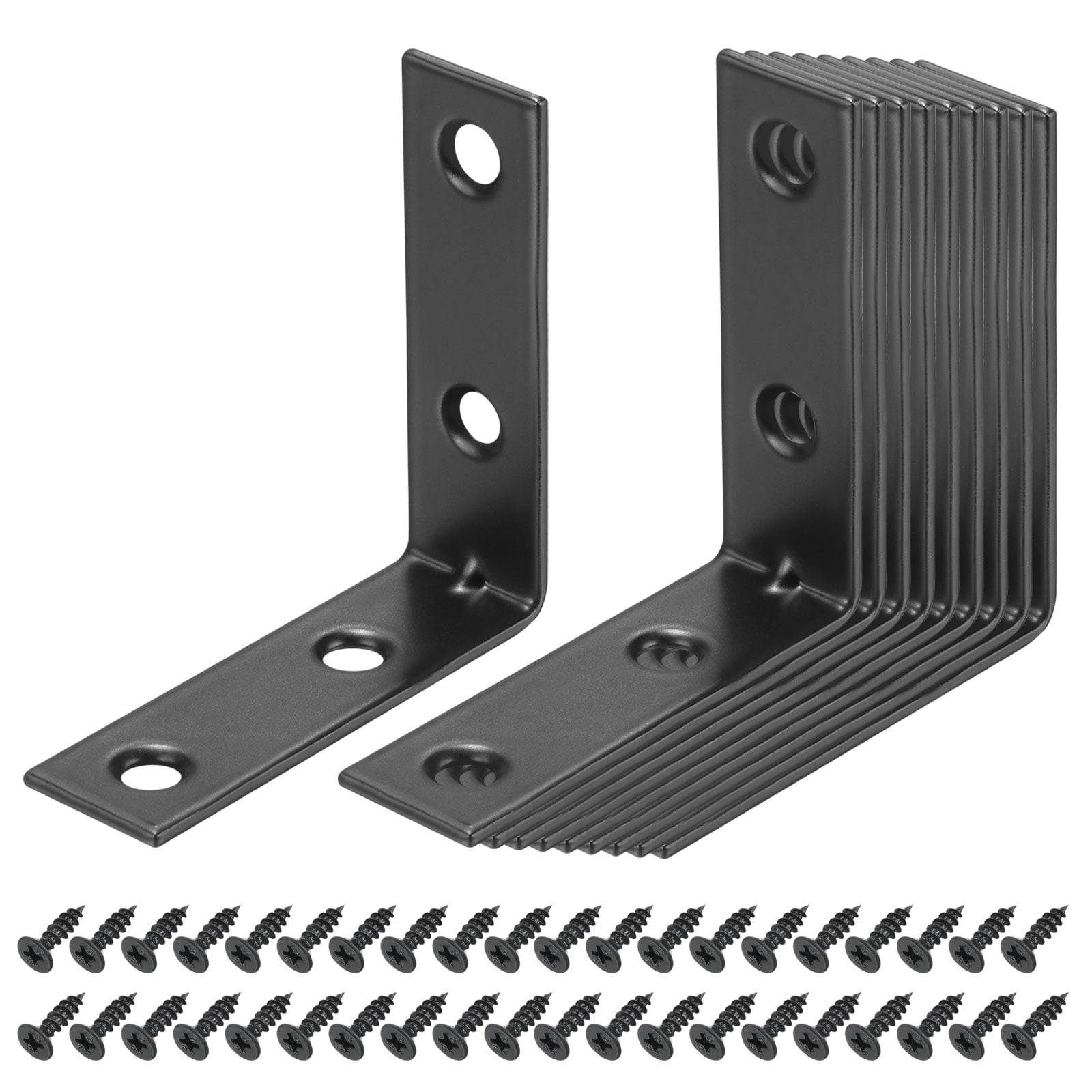 24 Pack l Corner Bracket Metal Angle Brackets, Black, 1.97"x0.59"x1.97 ...