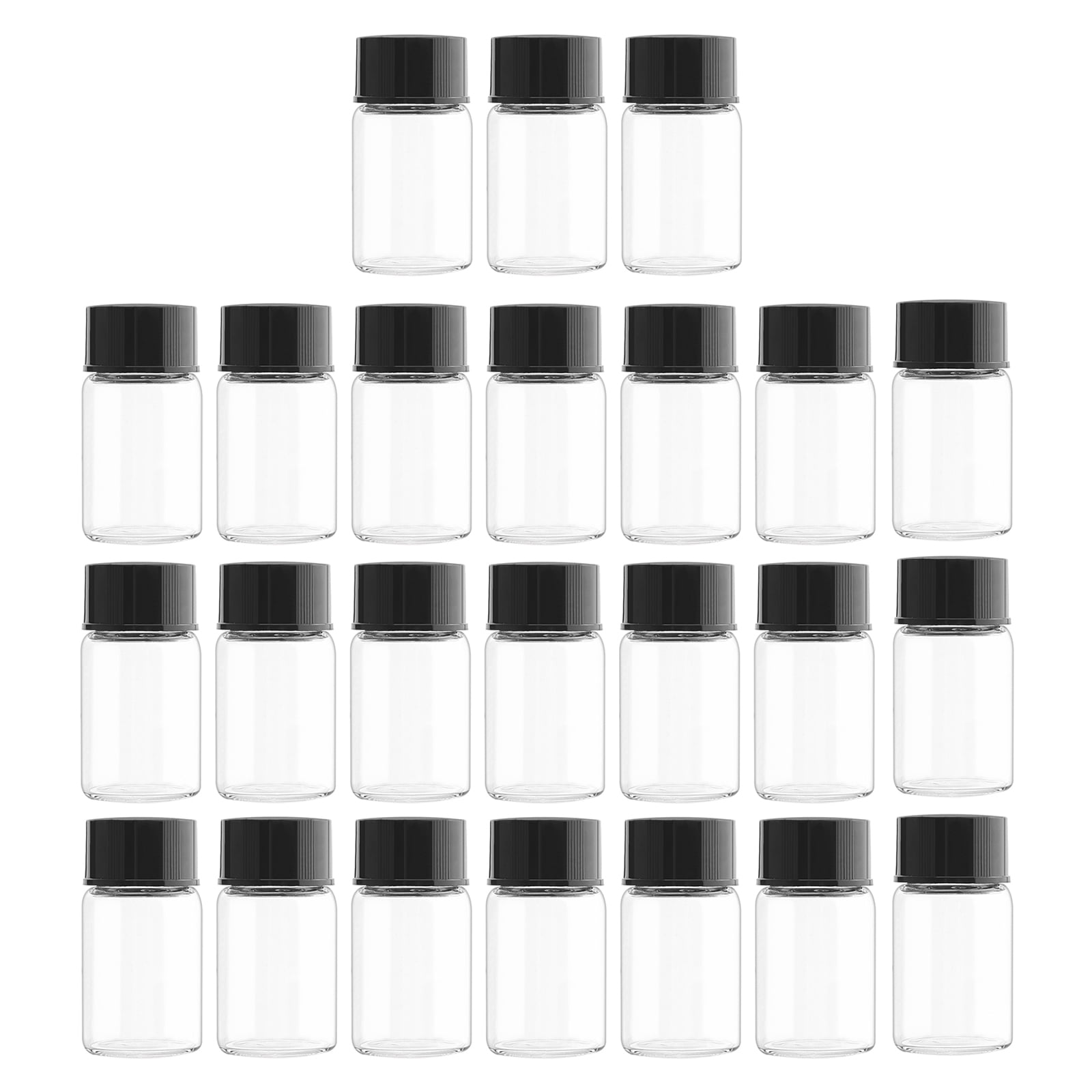 24 Pack lab sample vials 7ml Clear Glass Sample Vials with Screwcap Lab ...