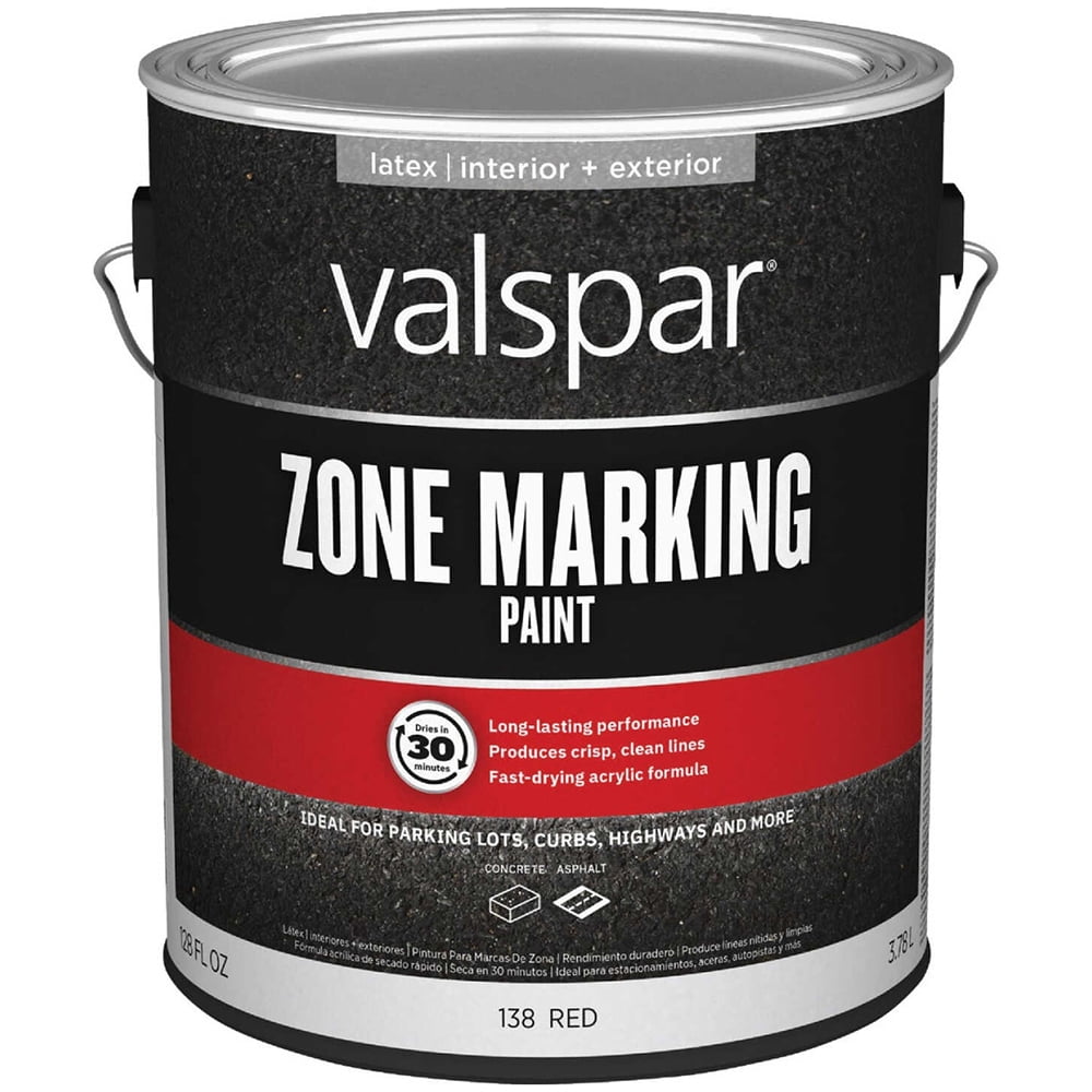 24-Pack of 1 gal Valspar Paint 138 Red Zone Marking Paint Acrylic Water ...