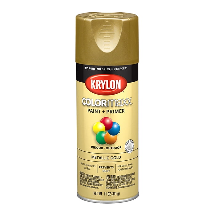 24-Pack of 12 oz Krylon K05588007 COLORmaxx Gold Paint & Primer Spray ...