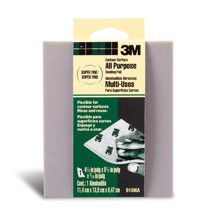 3M Softback Contour Sanding Sponge - Flexible, Gray - 24 Pack, 4-1/2 x ...