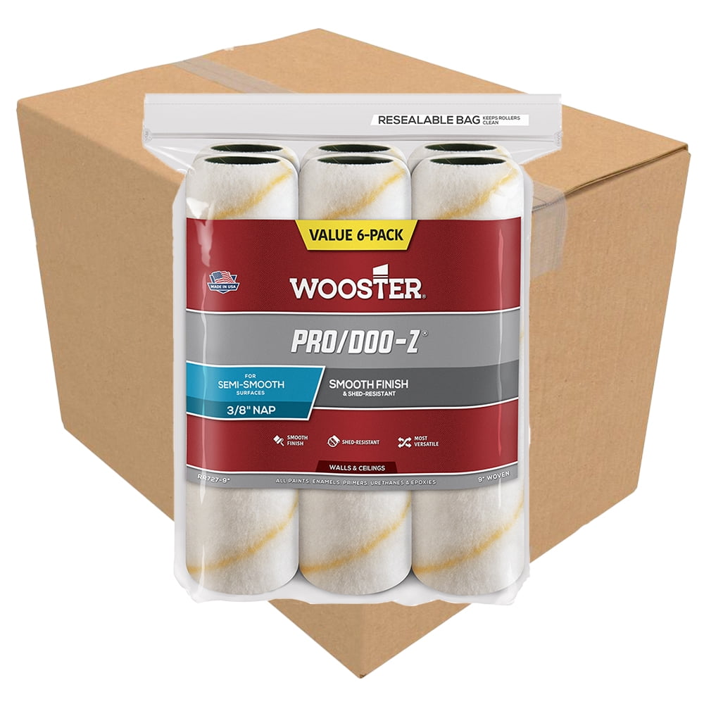 24‐Pack of 9" x 3/8" Nap Wooster RR727 Pro/Doo‐Z Professional Woven ...