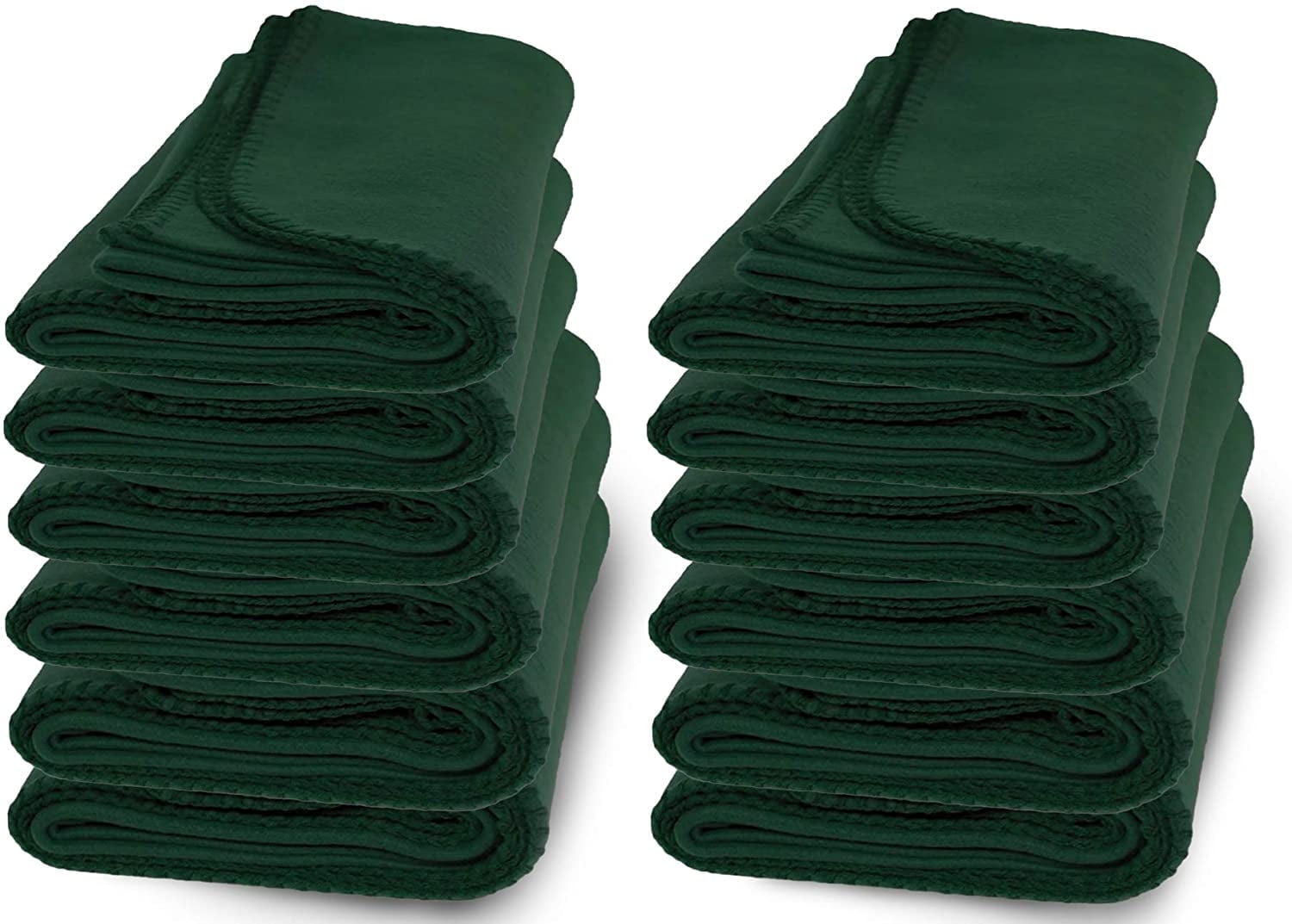 24 Pack of Bulk Soft Fleece Blankets 50 × 60, Cozy Warm Throw Blanket ...