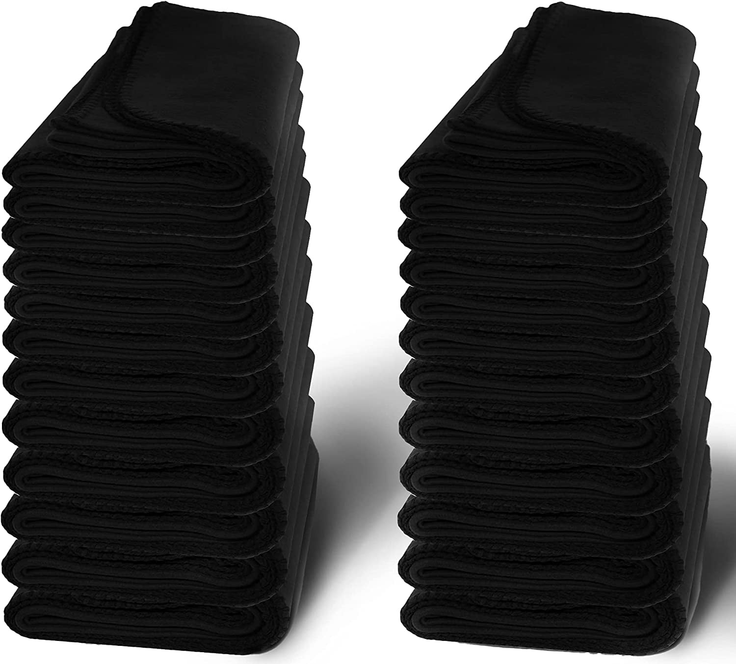 24 Pack of Bulk Soft Fleece Blankets 50 X 60, Heavy Weight, Cozy Warm ...
