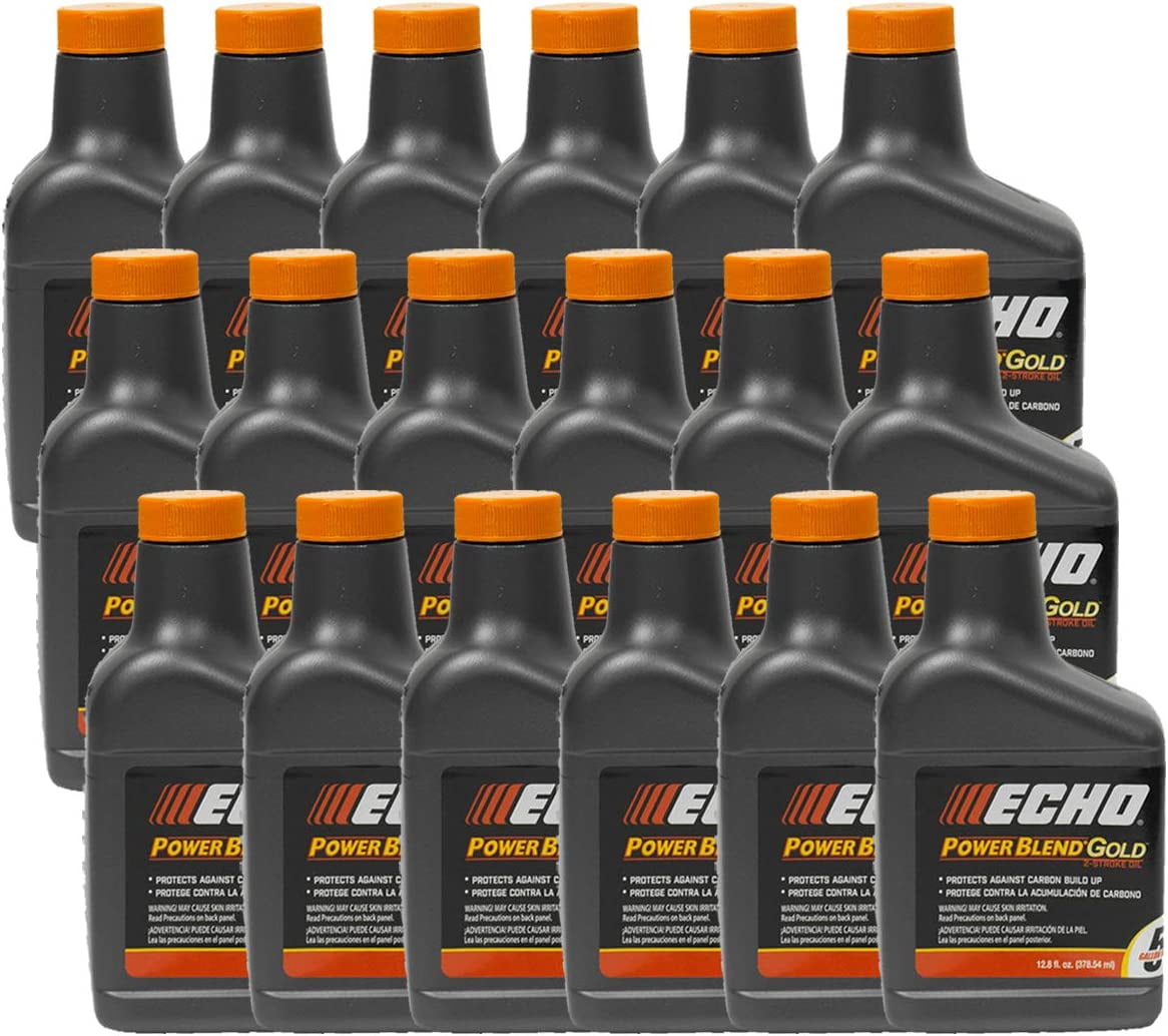 24 Pack of Echo PowerBlend Gold 2-Stroke Engine Oil 12.8 oz Bottle 50:1 ...