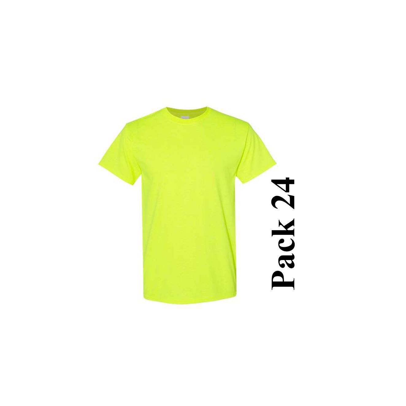 Gildan Mens Ultra Cotton Long Sleeve Safety T-Shirt, Green - 4XL (Pack ...