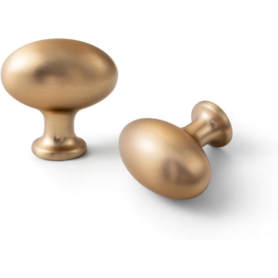 24 Packed Zinc Alloy Drawer Knobs -1.2 Inch(36MM) Oval Champagne Bronze ...