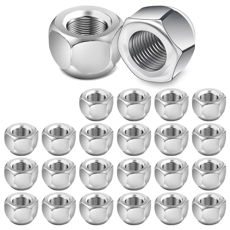 24 Packs 1/2-20 Inch Trailer Lug Nuts, for 1/2inch Wheel Lug Studs on Boat Trailer Tires RV ...